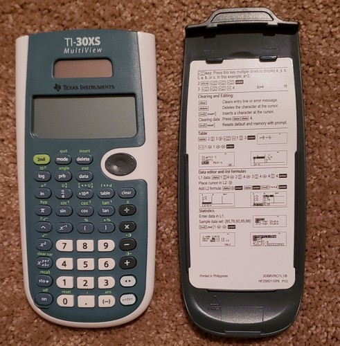 Texas Instruments TI-30XS MultiView Scientific Calculator Blue Solar ...