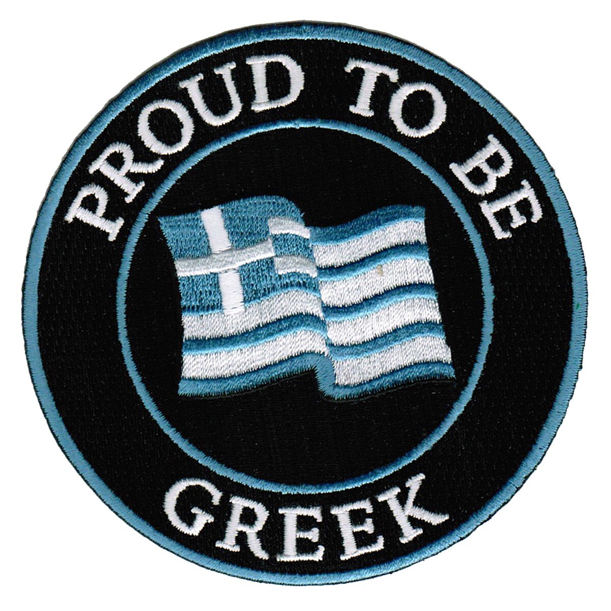 PROUD TO BE GREEK PATCH embroidered iron-on GREECE FLAG HELLAS HELLENIC ...