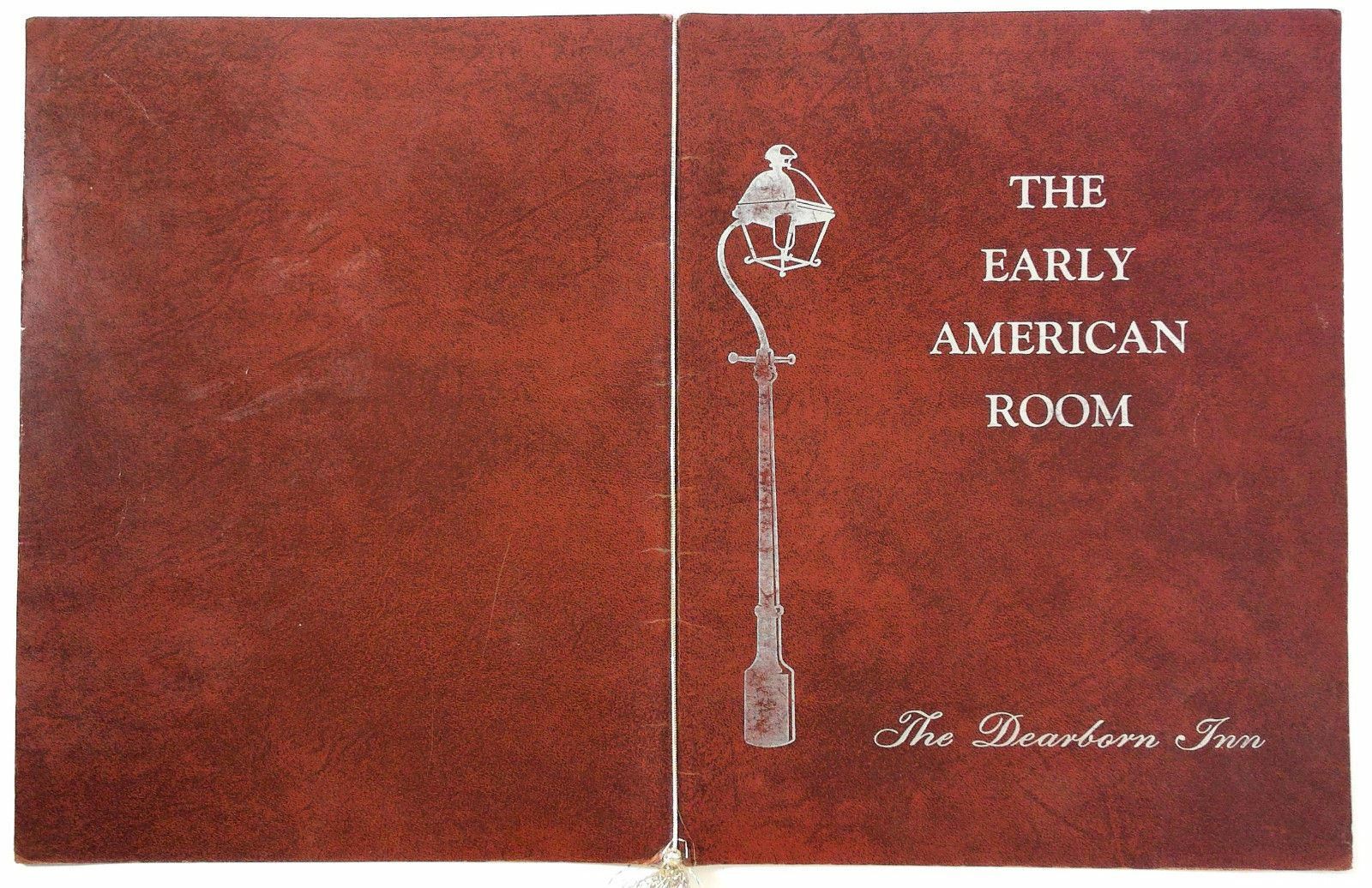 1990's Vintage Menu THE DEARBORN INN - EARLY AMERICAN ROOM Dearborn ...