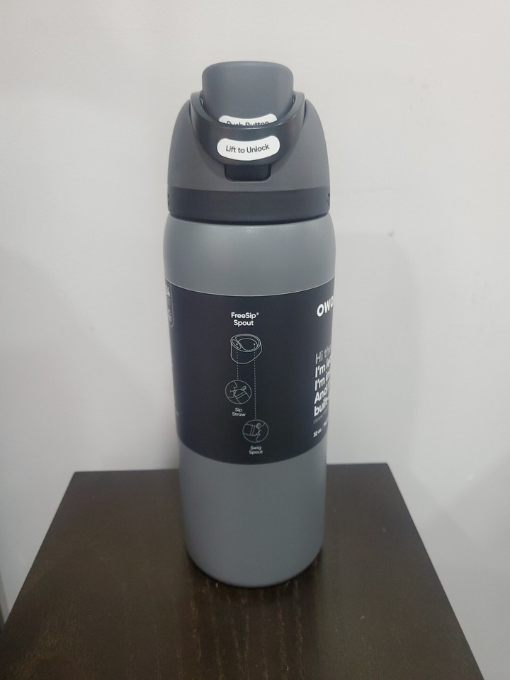 Owala FreeSip Stainless Steel Water Bottle / 32oz / Color: Grayt | eBay