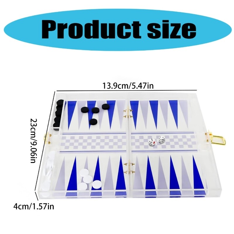 Backgammon Board Game Portable Backgammon Set Strategy Board Game Dices ...