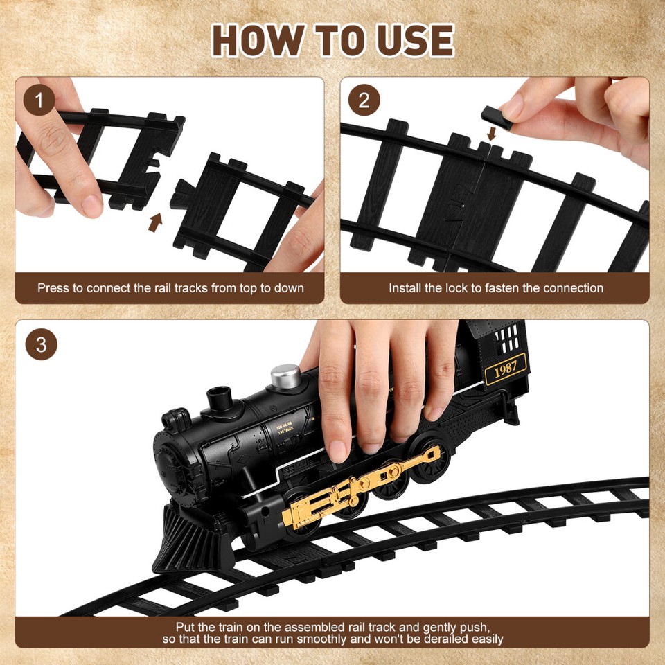 Castle Train Electric Set for Christmas Tree Classical Toys Child | eBay