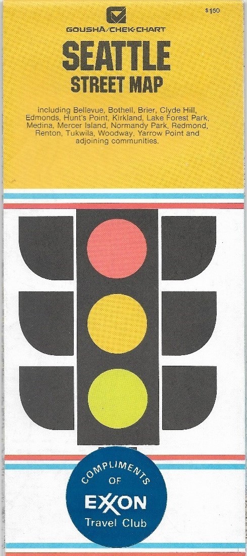 Map Of Bothell Kirkland Bellevue 1986 Road Map SEATTLE Washington