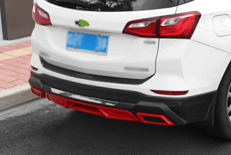 For Chevy Equinox 2018-2024 Black Red Rear Bumper Diffuser Spoiler ...