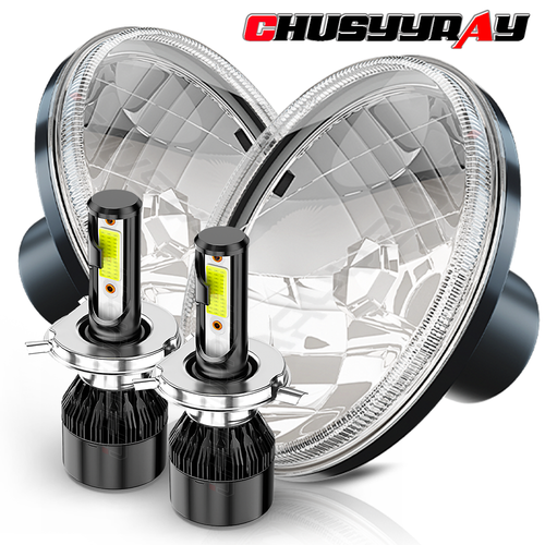 7" inch Round Led headlights High-Low Beam for Chevrolet Chevy II/Nova ...