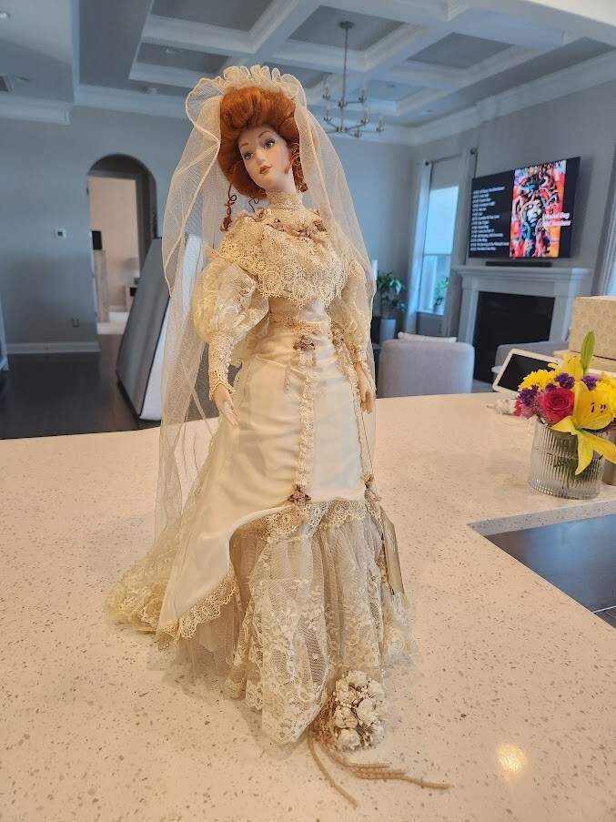franklin mint heirloom porcelain dolls- bride collection (set of 4) | eBay