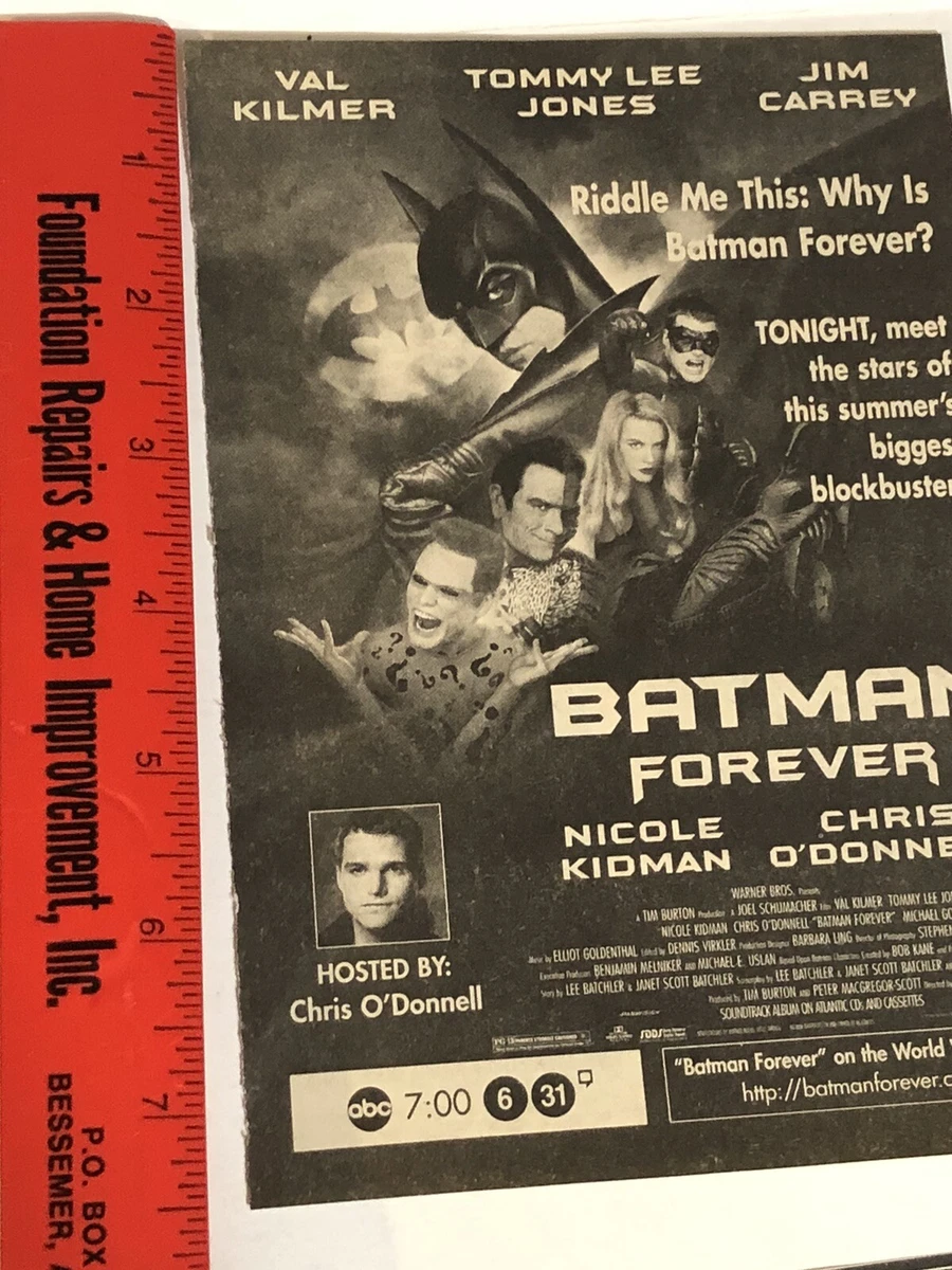 Batman Forever Movie Prop Original, Val Kilmer, Jim Carrey, Nicole ...