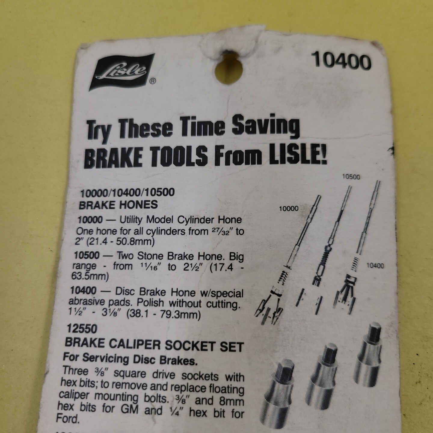 Lisle 10400 Disc Brake Hone for 1-1/2" to 3-1/8" vintage nos | eBay