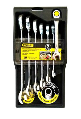 NEW Stanley 94-542W 7-Piece Ratcheting Wrench Set, SAE | eBay