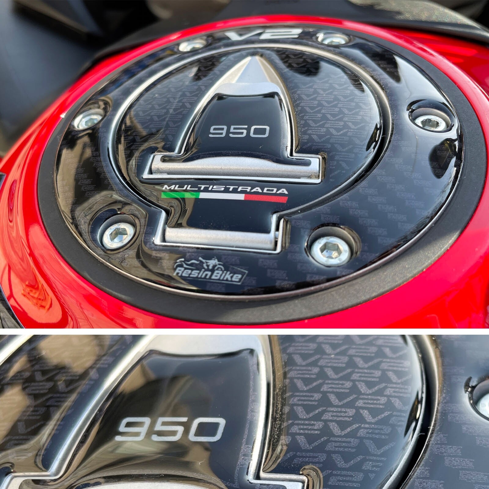 Sticker 3D Motorcycle Fuel Cap Compatible Ducati Multistrada 950 V2 V2S ...