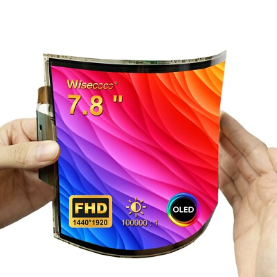 7.8 inch Flexible Display AMOLED Screen 1920x1440 Bendable Curved ...