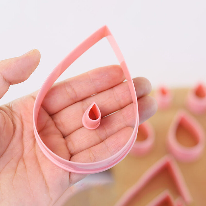10PCS Droplets Cookie Cutter Set 1.5-9.6cm Water Droplets Shape Baking ...