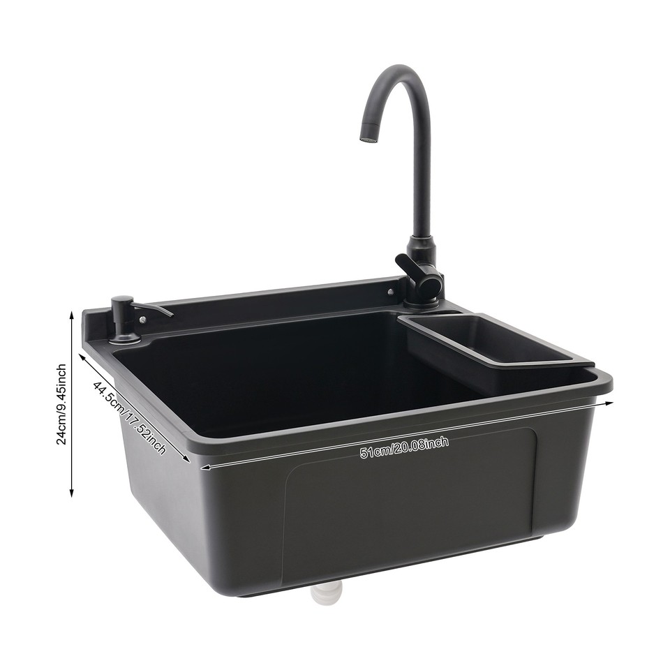 Wall-Mounted Bathroom Sink, Modern Laundry Sink, Rectangular Utility ...