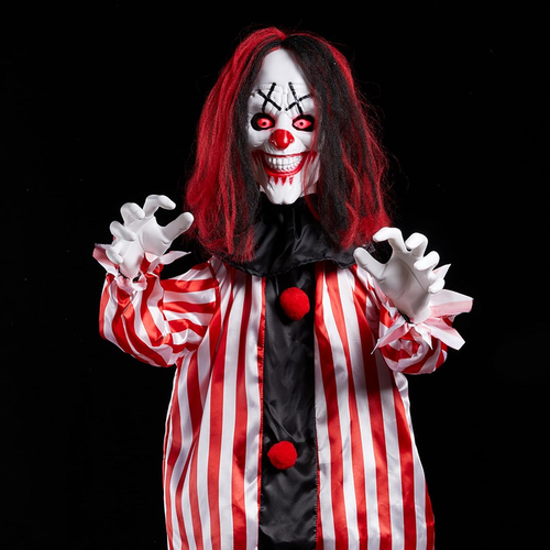 Life-Size Motion Activated Clown Animatronics with LED Eyes for ...