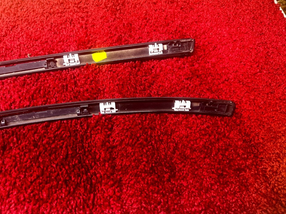 BMW 14-20 F32 LEFT & RIGHT SIDE ROOF RAIL MOLDING TRIM SET BLACK OEM ...