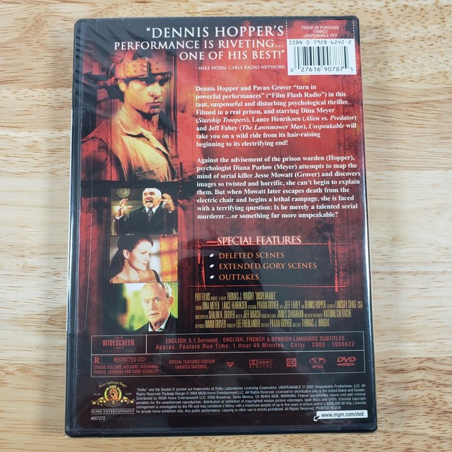 Unspeakable (DVD, 2004) for sale online | eBay