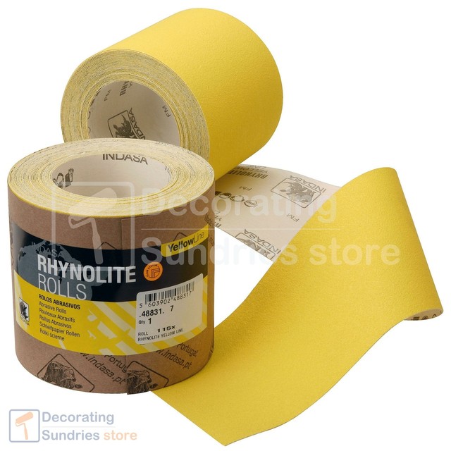 3 X 5m P40 Grit Course INDASA Rhynolite Yellowline Oxide Sandpaper ...