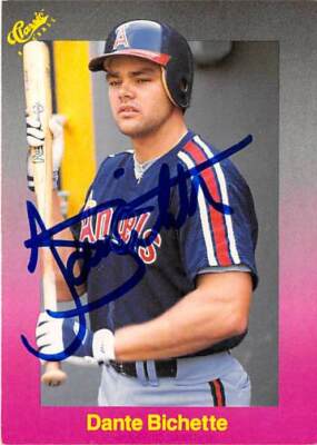 Dante Bichette autographed baseball card (California Angels) 1989 ...