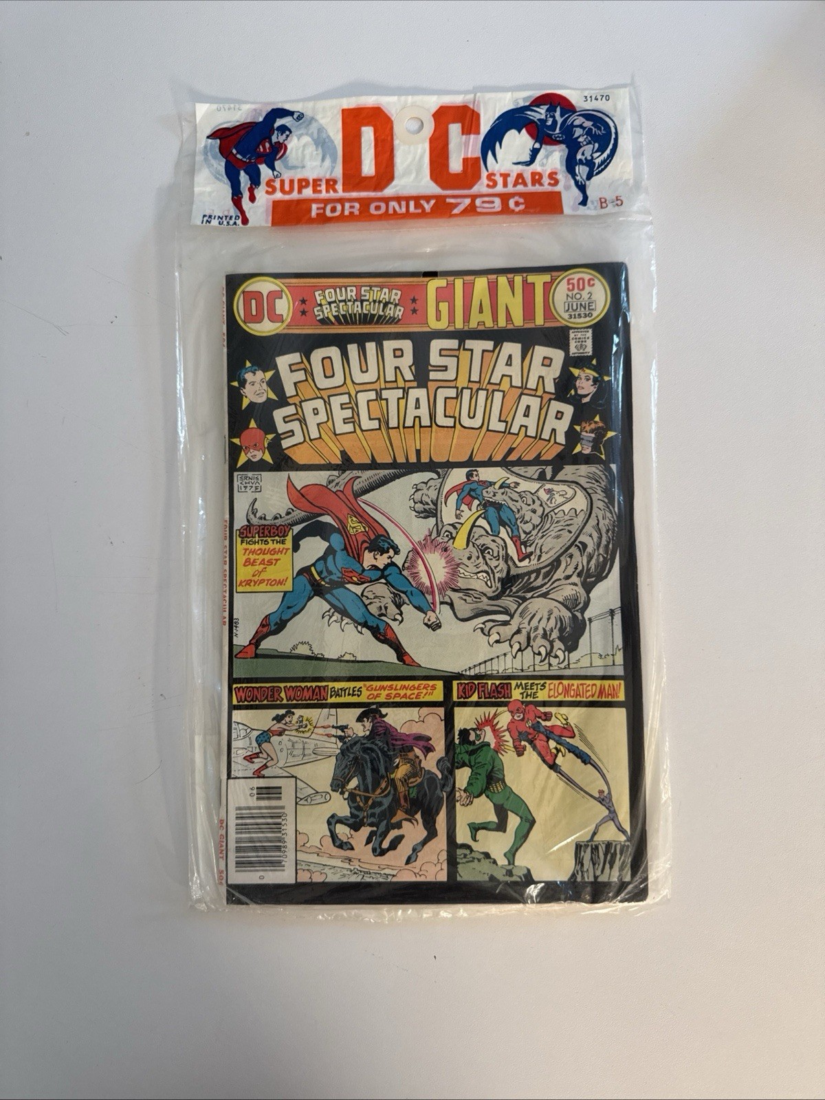 Superman 299 - Four Star Giant 2 ( DC Comics) Sealed Bag Dc Super Stars ...