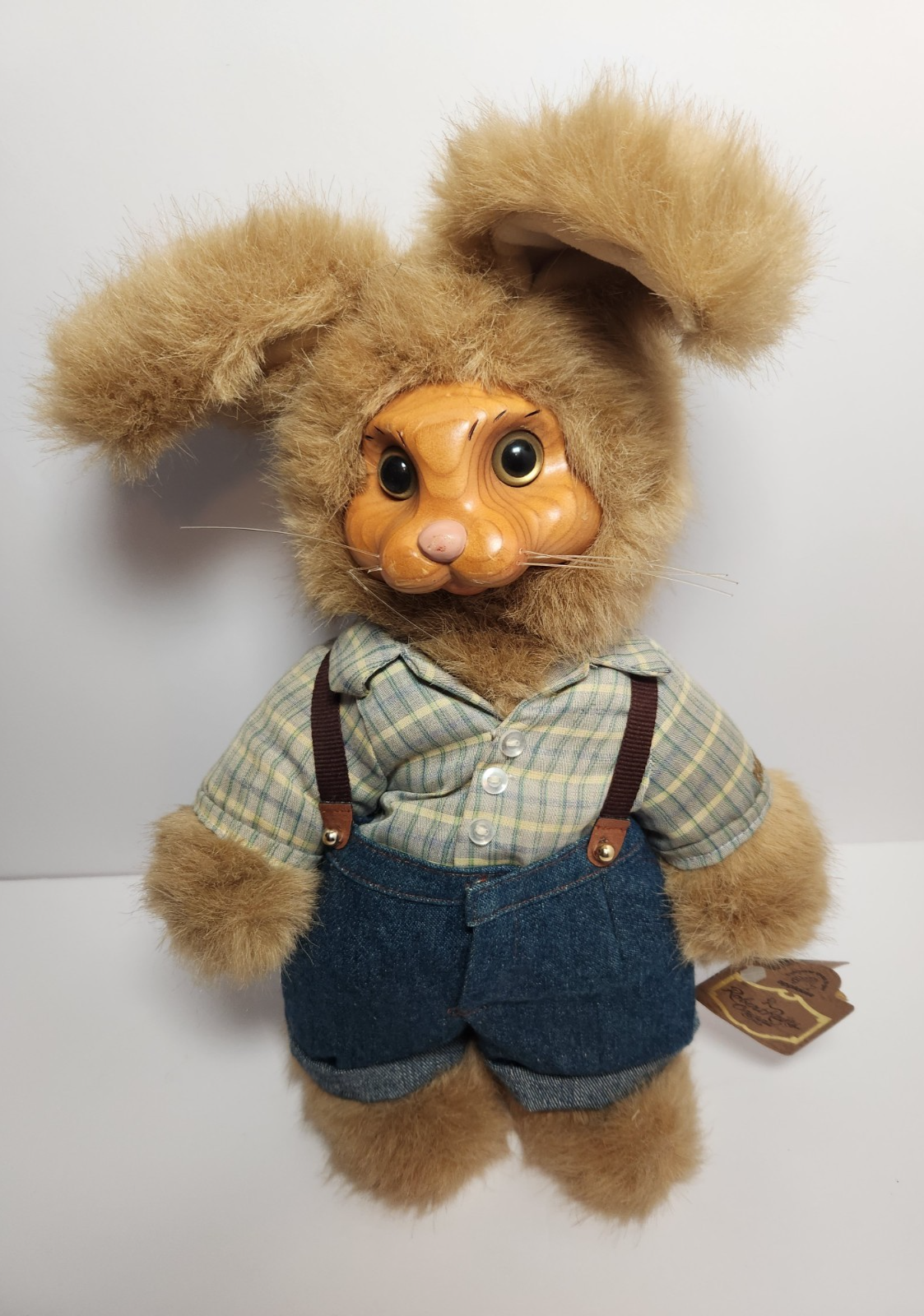 Vtg Robert Raikes Dylan Rabbit Doll Wood Face Limited Edition - 3748/ ...