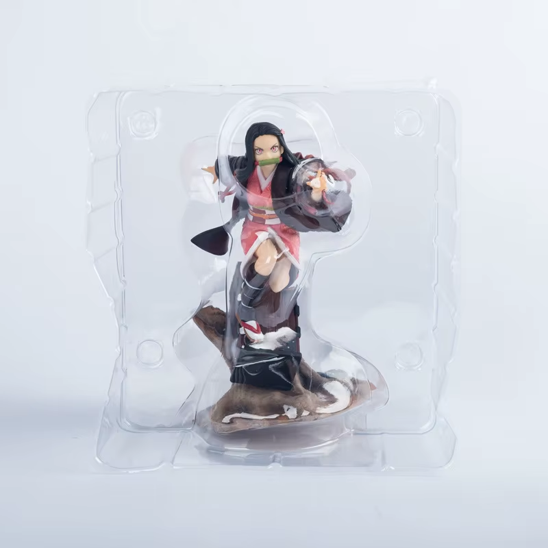 Demon Slayer 19.5cm Nezuko Figure Model Ornaments Anime Fight Run Scene ...