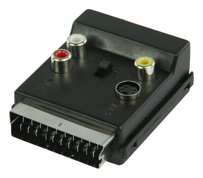 ExPro Scart Male to Female Switchable Adapter with SVHS & RCA Breakout ...