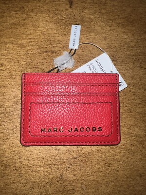 NWT Marc Jacobs Leather Card Case Fire Red $95 | eBay