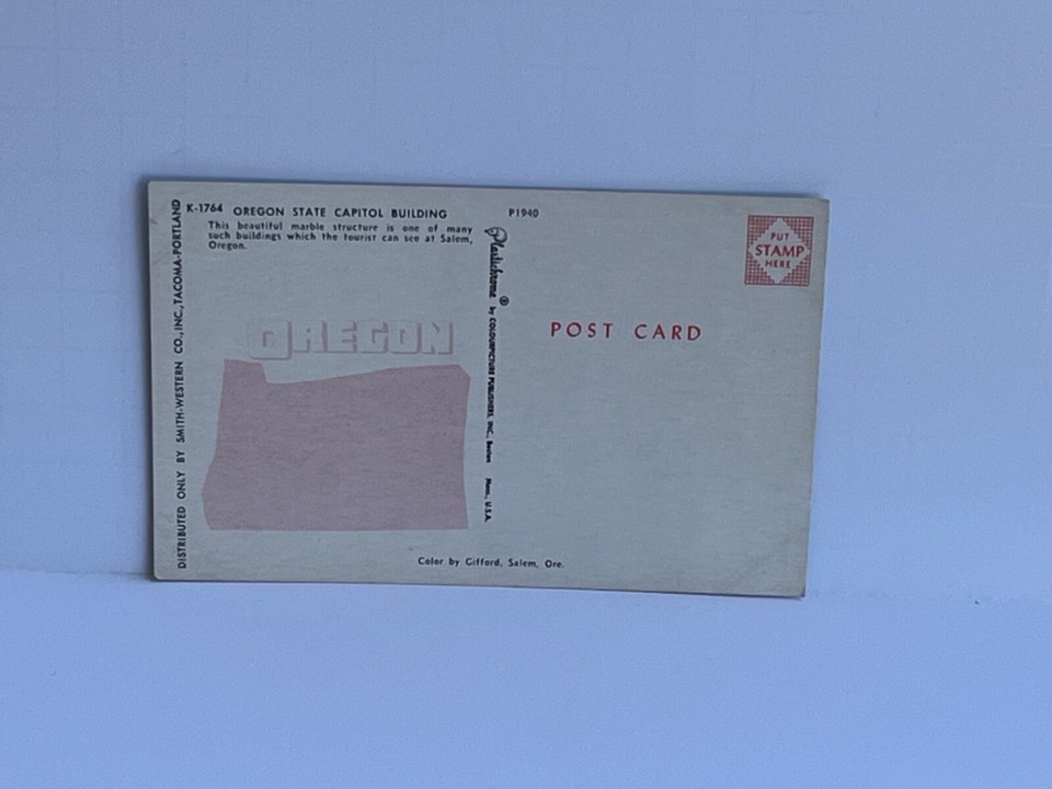 Oregon State Capital Building Salem Oregon Postcard A42 | eBay