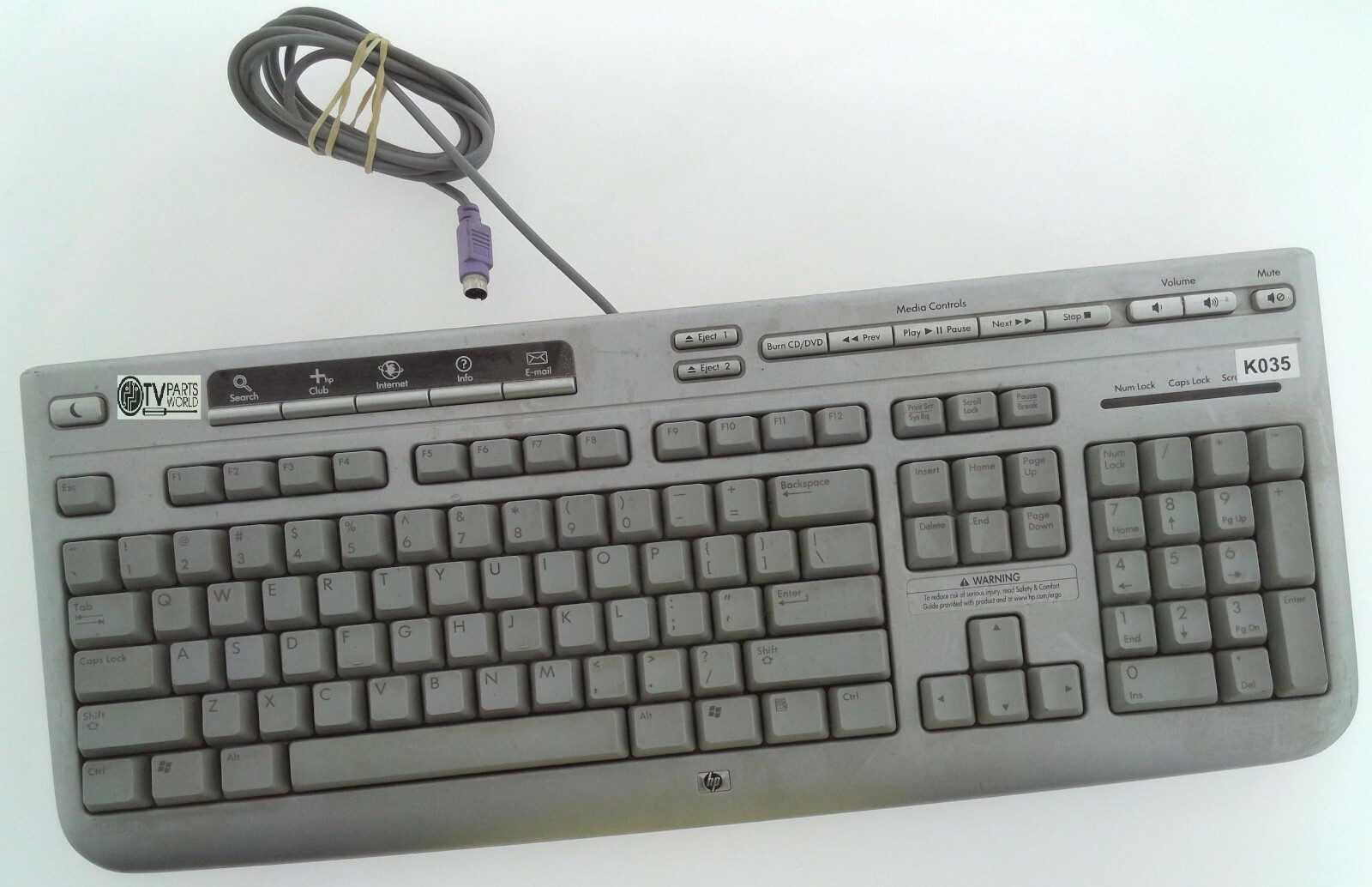 HP 5187-7583 Silver Multimedia Keyboard (K035) | eBay