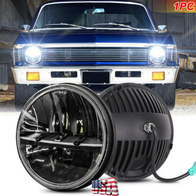 DOT Approved 7" inch Round Led Headlight High-Low Beam for Chevy II ...