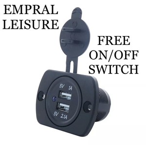 12v 24v Dual Usb Socket Charger For Camper Van Caravan Motorhome ...