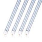 65W 6000K Double Row 8FT LED Tube Light FA8 Base Single Pin LED Bulb ...