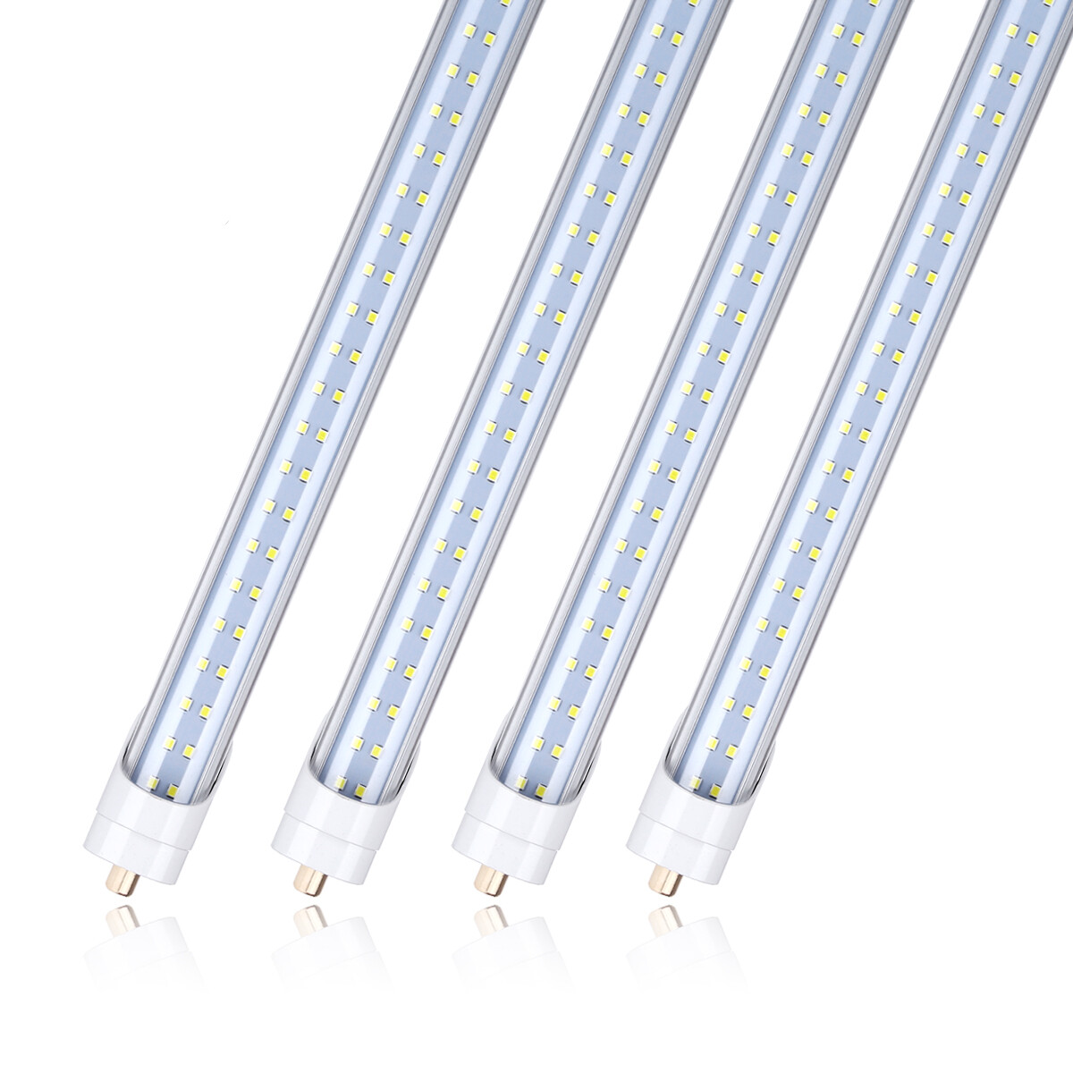 65W 6000K Double Row 8FT LED Tube Light FA8 Base Single Pin LED Bulb ...