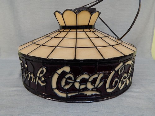 Coca-Cola Tiffany Style Hanging Light Fixture - Untested! | eBay