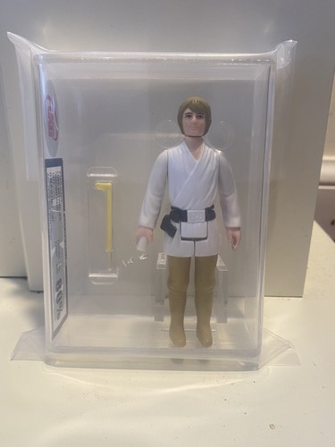 Vintage Star Wars Luke Skywalker Farmboy Brown Hair No Coo Graded 80% ...