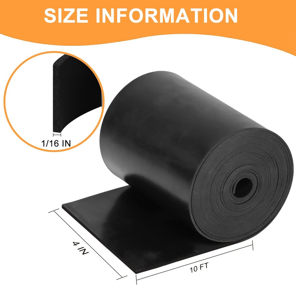 Neoprene Rubber Sheet, Solid Rubber Seal Strips for DIY Gasket Materials, Oil... | eBay