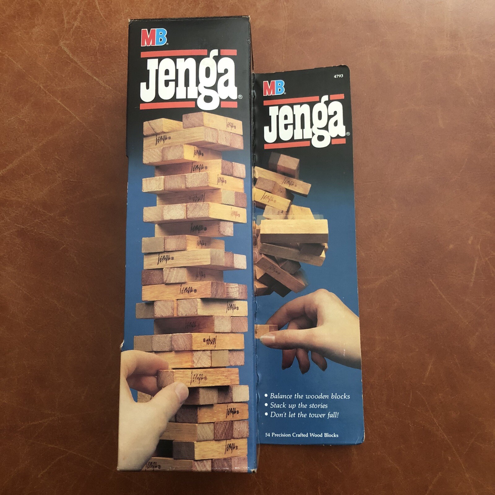 Pre Owned Original Vintage 1986 Jenga MB Game Wood Blocks Complete ...