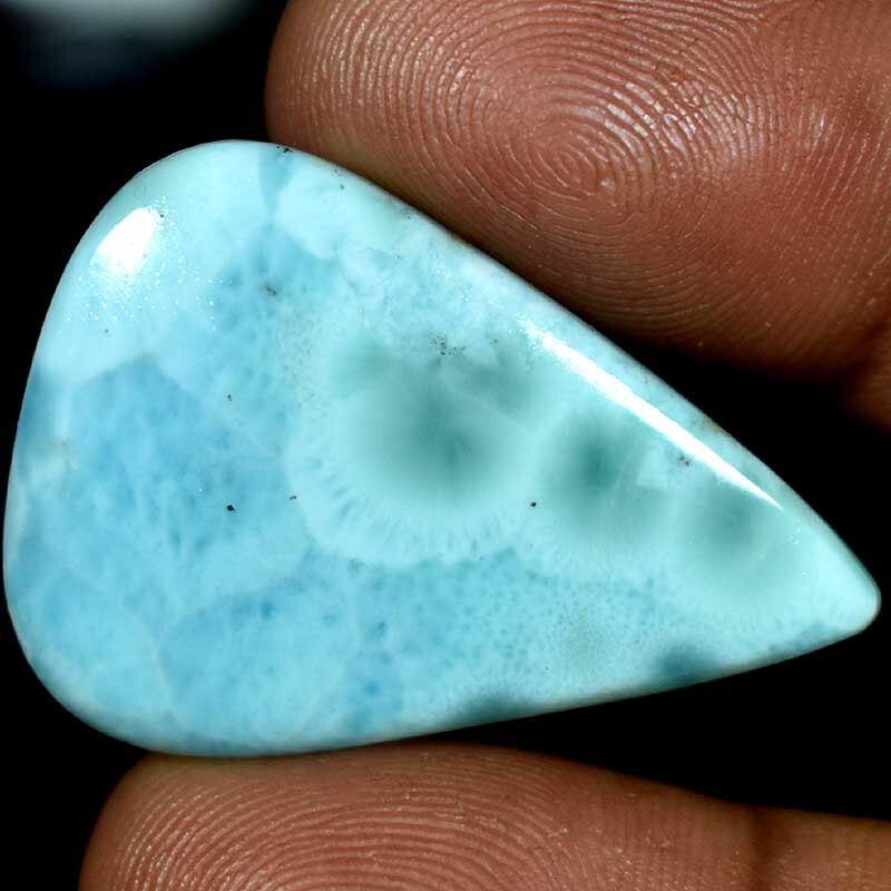 34.20Cts. Larimar ( Pectolite) Pear Cabochon 100% Natural Loose ...