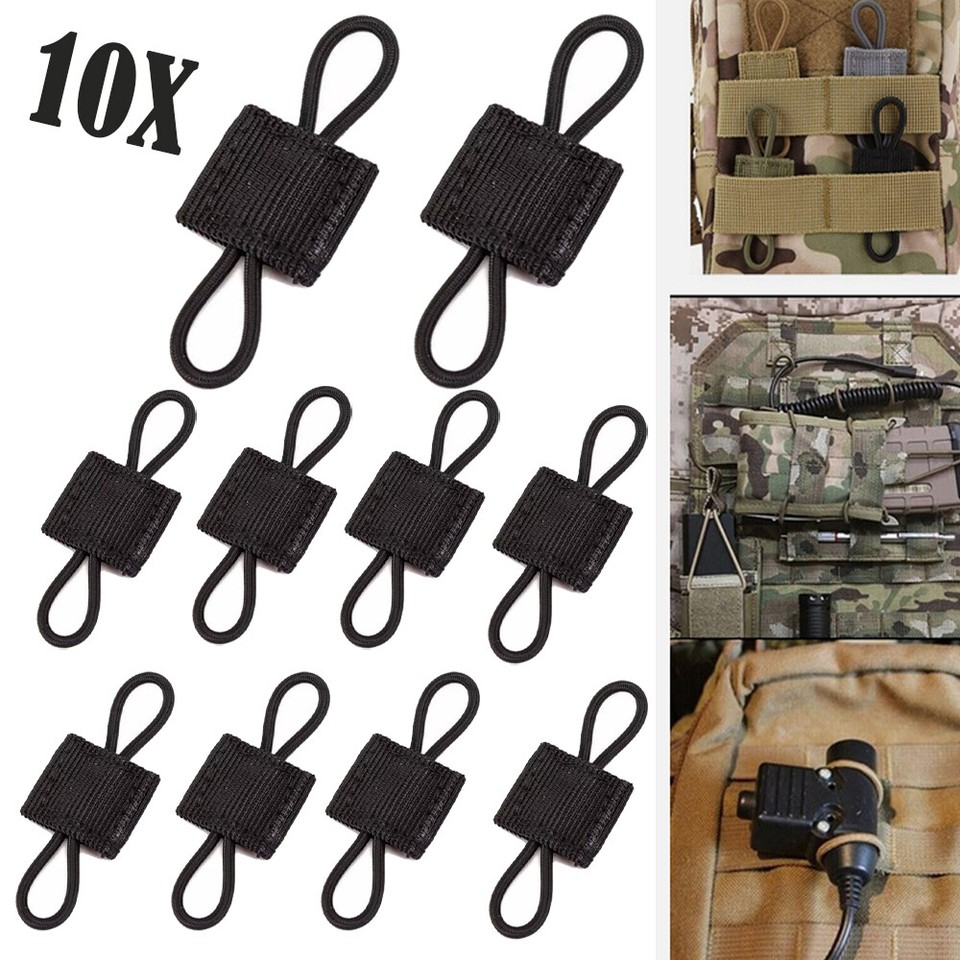 10Pcs Elastic Molle PTT Retainer Ribbon Buckle Tactical Backpack ...