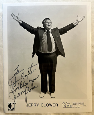 VTG Jerry Clower Signed & 8X10 Photo Comedian Promo ARTHUR Actor B&W ...