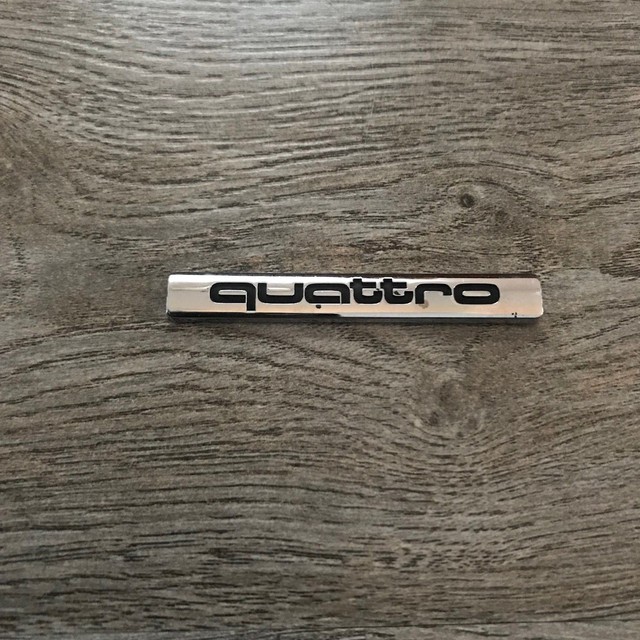 Audi Quattro Letters Black Chrome Nameplate Emblem Badge OEM for sale ...