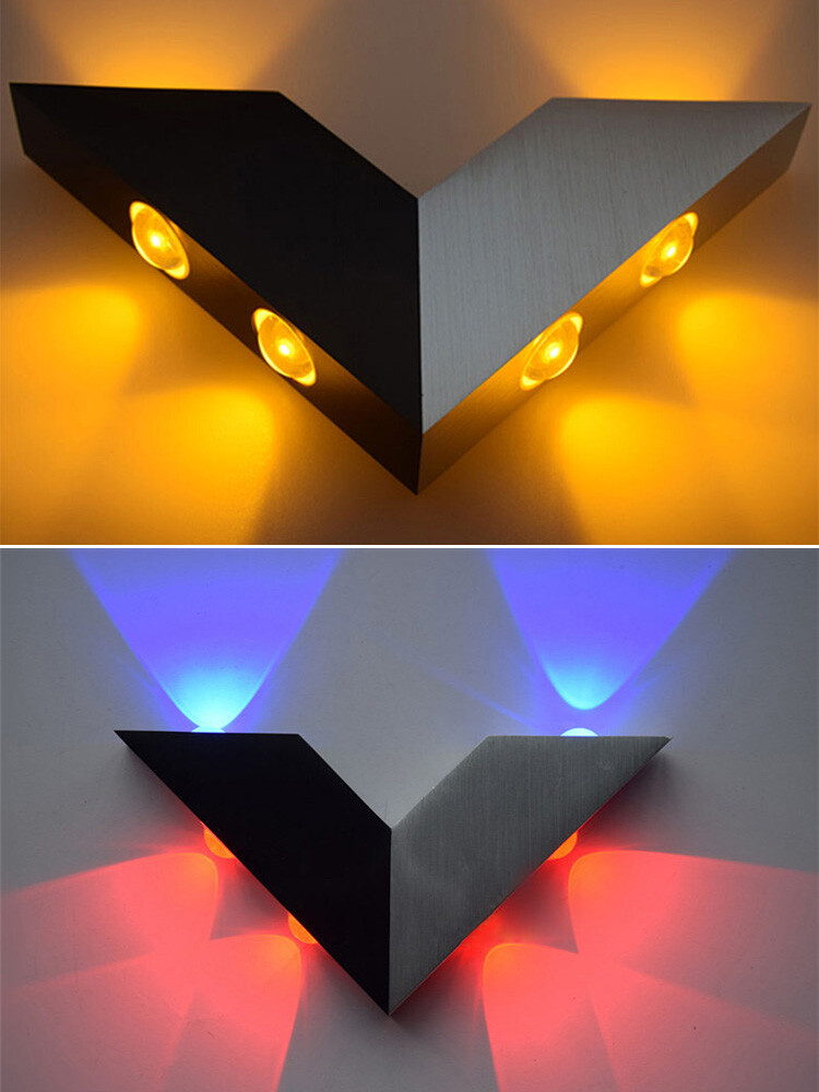 Up/Down 6W Dimmable/N LED Wall Mounted Light Fixture V-Shape Lamp Disco ...
