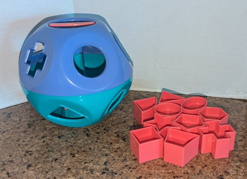 Vtg Tupperware Shape O Toy Ball Sorter Teal Lavender and pink complete ...