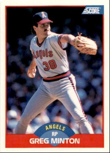 1989 Score Baseball Card Greg Minton B California Angels #543 | eBay