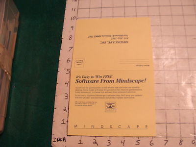 vintage video game item: MINDSCAPE Return card to win software | eBay