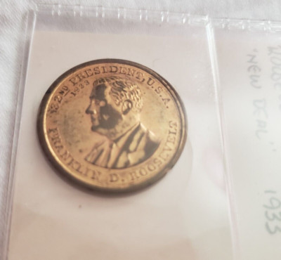 Vintage Franklin D. Roosevelt 32nd President Commemorative 1933 Token ...