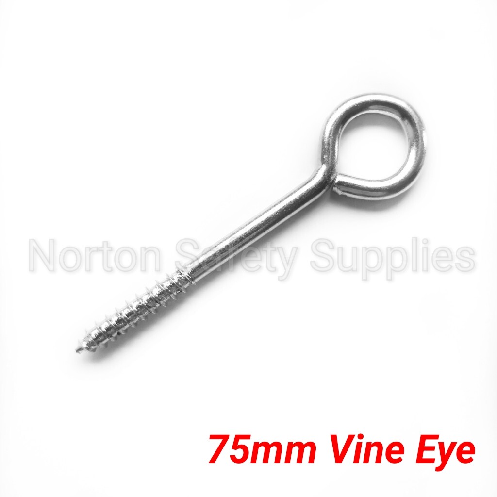 HEAVY DUTY Screw Hooks / Screw Eyes / Vine Eyes - Choose Type and ...