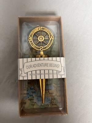 Our Adventure Begins Bottle Topper Compass Design NIB | eBay