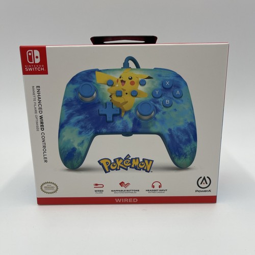 Brand New OEM Enhanced Wired Controller - Pikachu - Tye Dye Blue ...