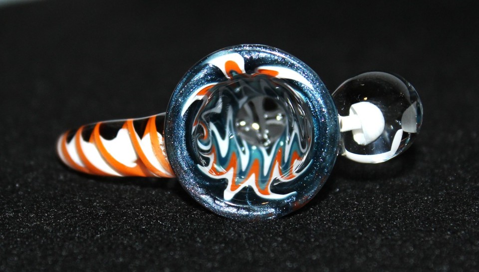 14mm NITRO VORTEX Glass SLIDE Bowl w/built-in screen Tobacco Slide Bowl ...
